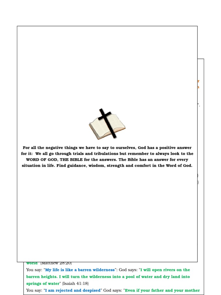 Encouraging Bible Verses For Every Situation of Life | PDF | Epistle To ...
