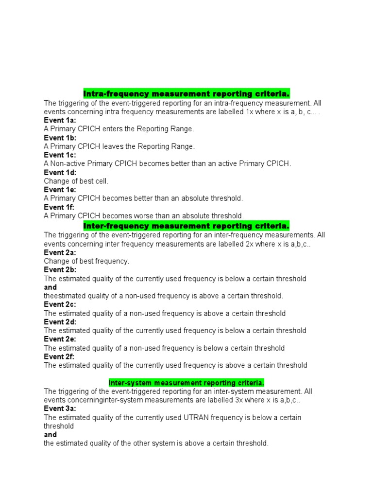 Umts Events | PDF | Radio Technology | Data Transmission