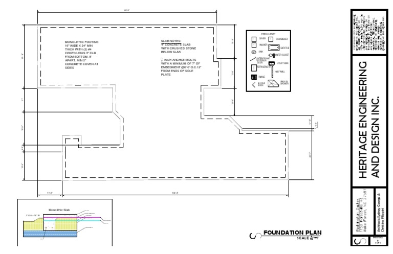 Monolithic Slab Foundation Plan | PDF