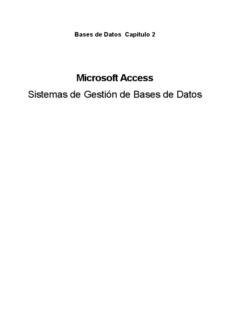 Introduccion A Base de Datos Access | PDF | SQL | Tabla (base de datos)
