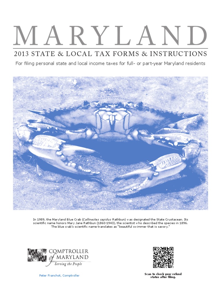 Maryland 2013 State & Local Tax Forms and Instructions: A Comprehensive ...