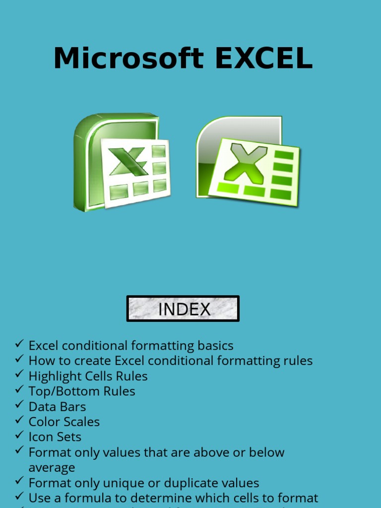 Excel Conditional Formatting | PDF | Microsoft Excel | Spreadsheet