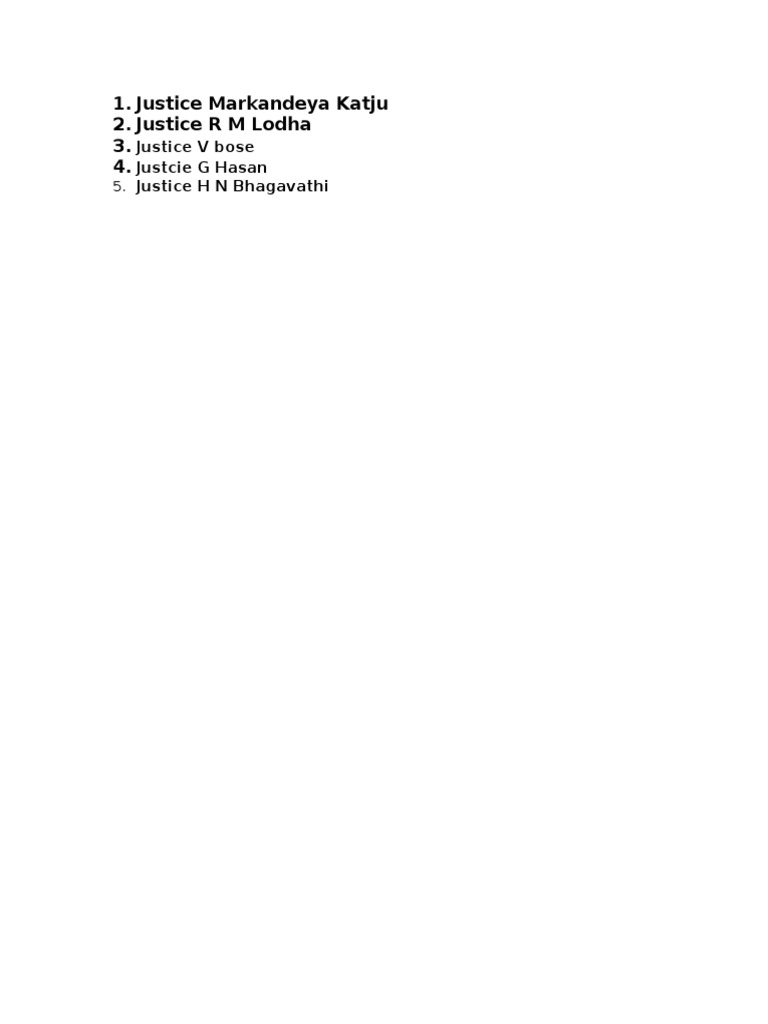Famous Judges of India | PDF
