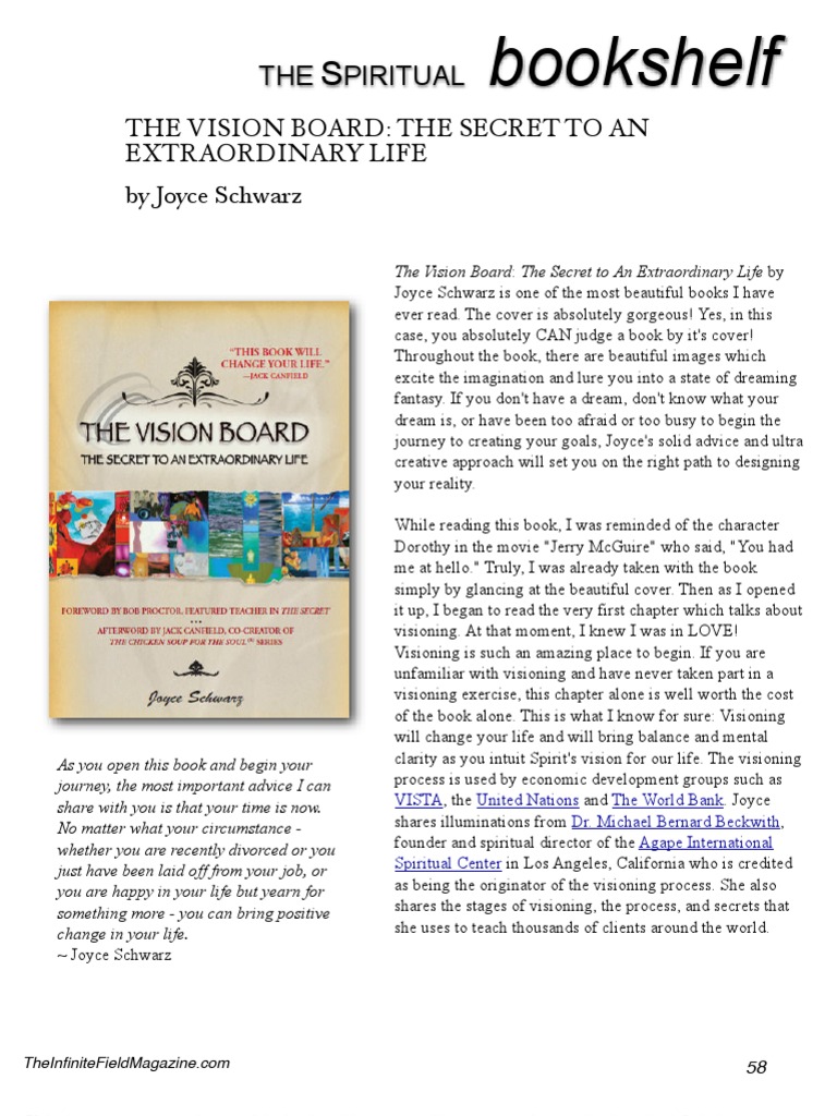 The Vision Board: The Secret To An Extraordinary Life by Joyce Schwarz ...