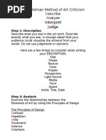 Feldman Method of Art Criticism | PDF | Composition (Visual Arts ...