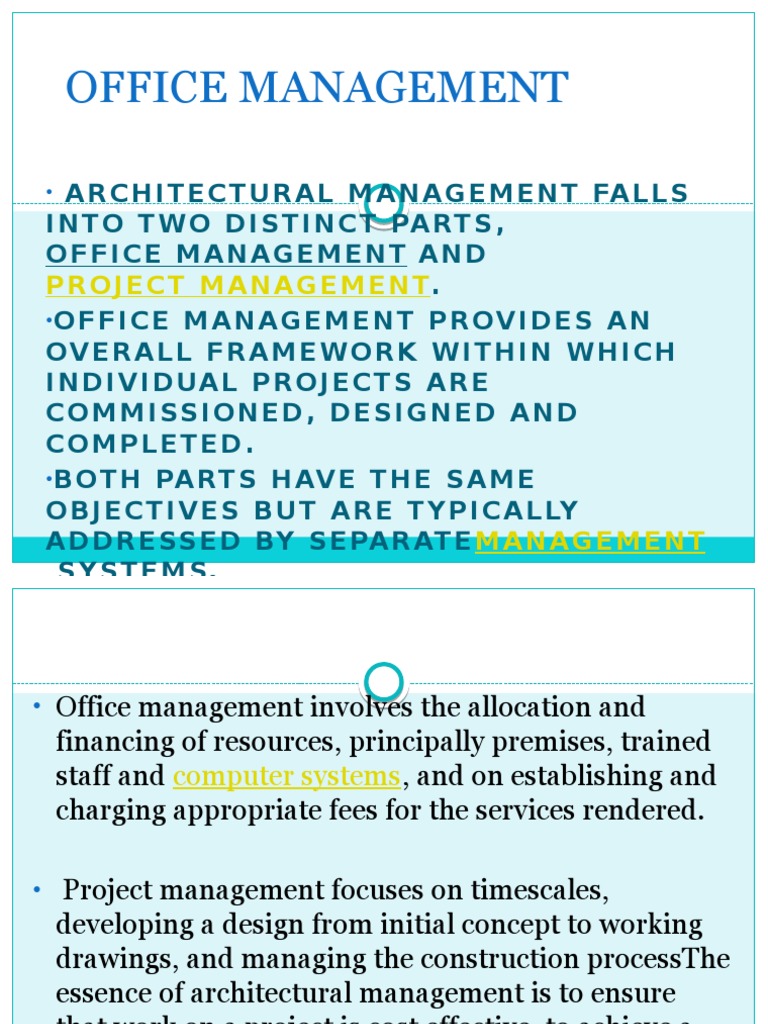 Office Management | PDF | Architect | Design