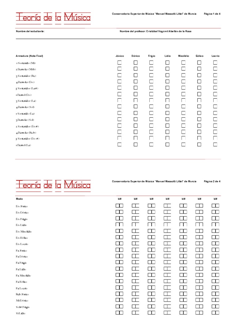 Examen de Teoría Musical | PDF