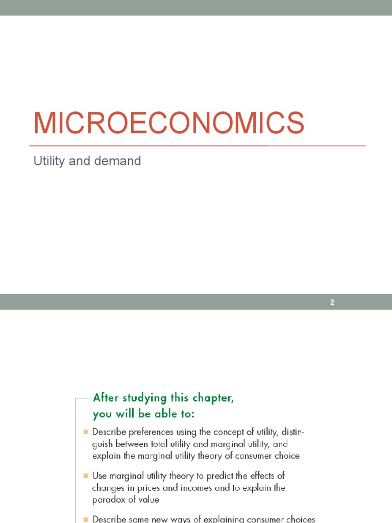 Introduction To Economics - Microeconomics | PDF | Utility | Marginal ...