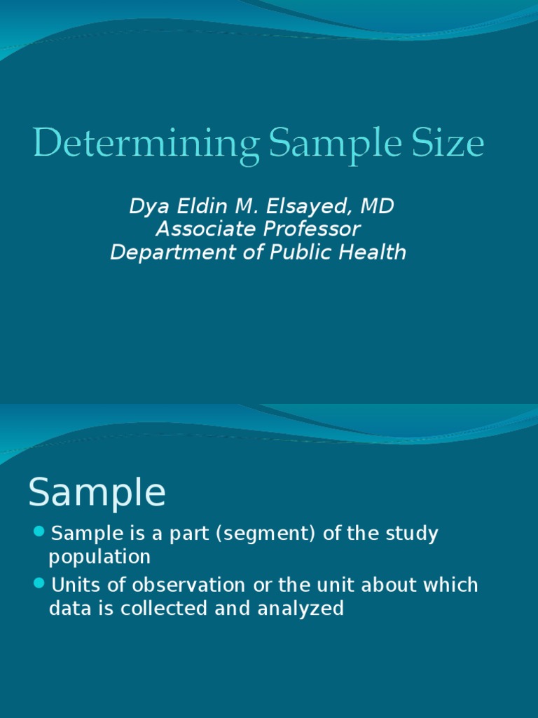 Determining Sample Size | PDF | Sample Size Determination | Confidence ...