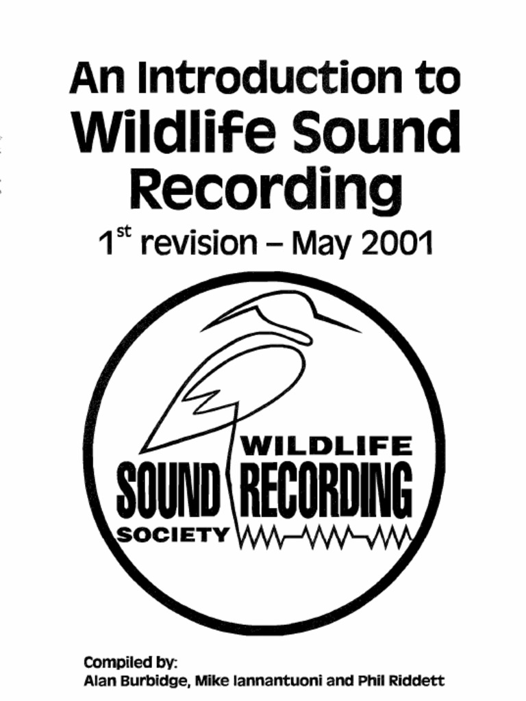 An Introduction To Wildlife Sound Recording | PDF | Microphone ...