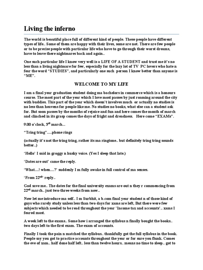 Living The Inferno | PDF