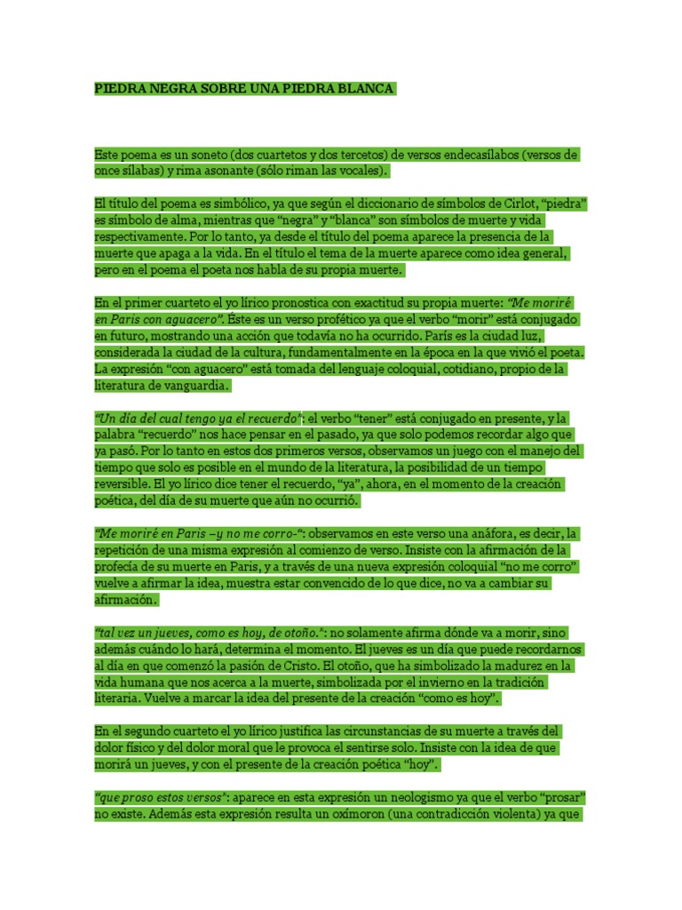 Piedra Negra Sobre Piedra Blanca | PDF | Dialéctico | Poesía