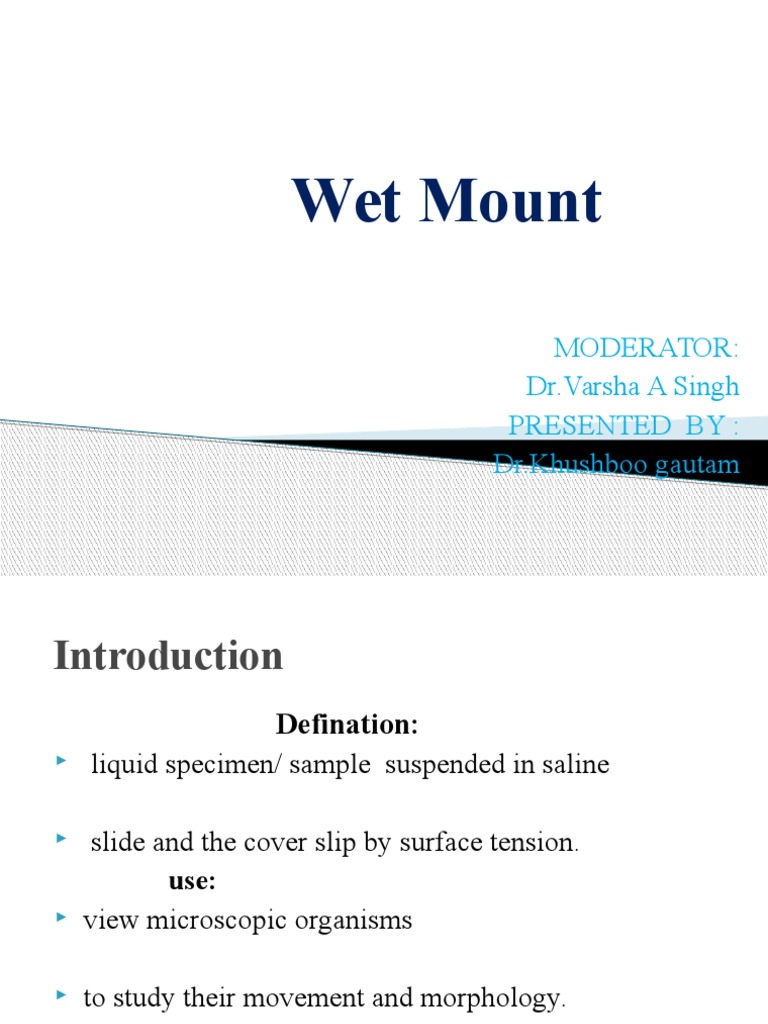 Wet Mount | PDF | Health Sciences | Diseases And Disorders