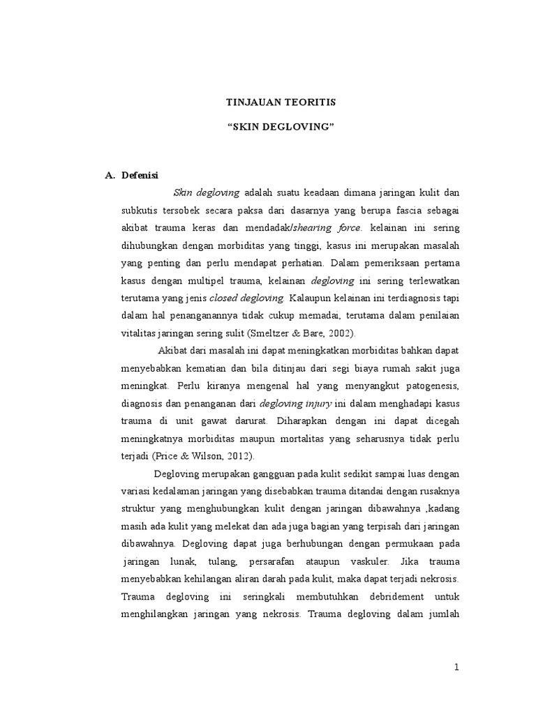 Skin Degloving | PDF | Kesehatan Holistik | Sains & Matematika
