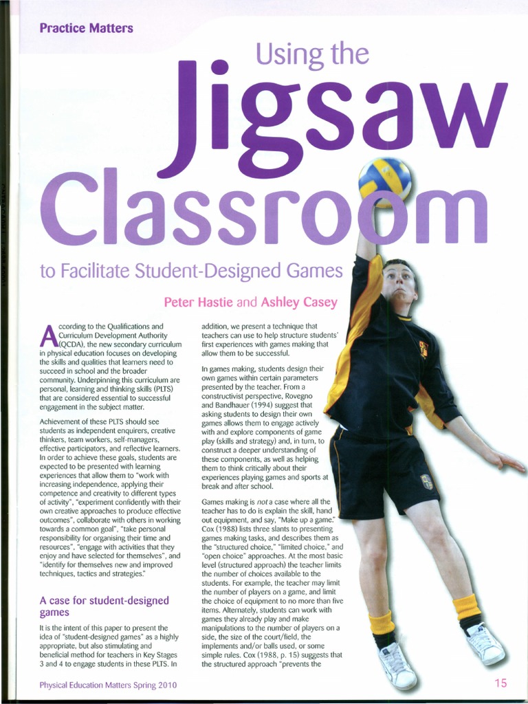 Using The Jigsaw Classroom, by Peter Hastie and Ashley Casey | PDF ...