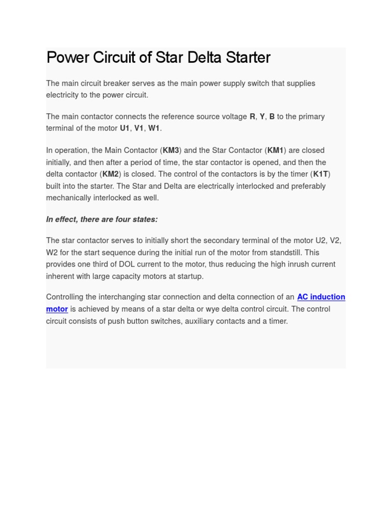 Star Delta | Download Free PDF | Switch | Relay