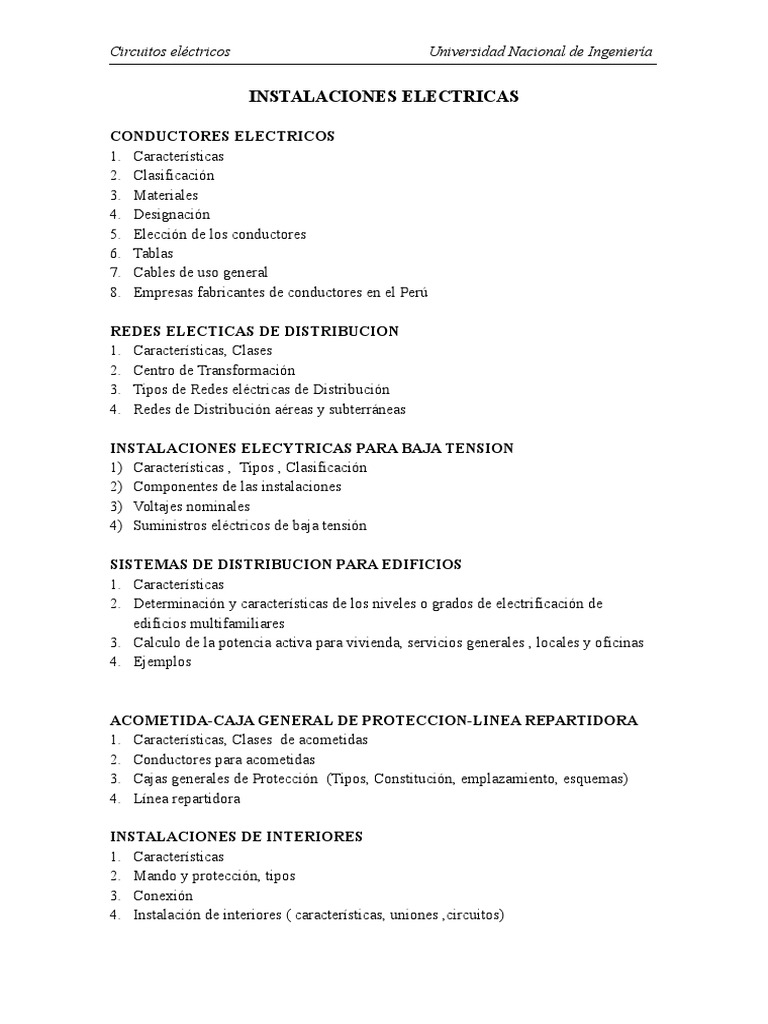 Instalaciones Electricas | Descargar gratis PDF | Cobre | Aislador (Electricidad)