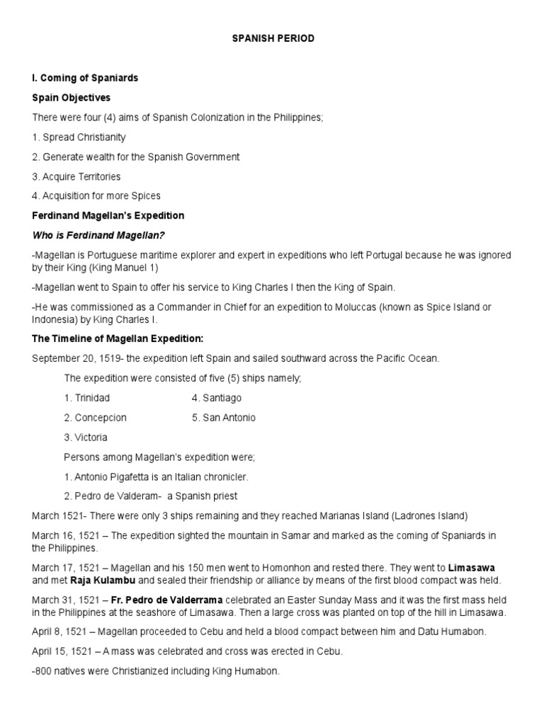 Spanish Colonization in the Philippines | PDF | Exploration ...