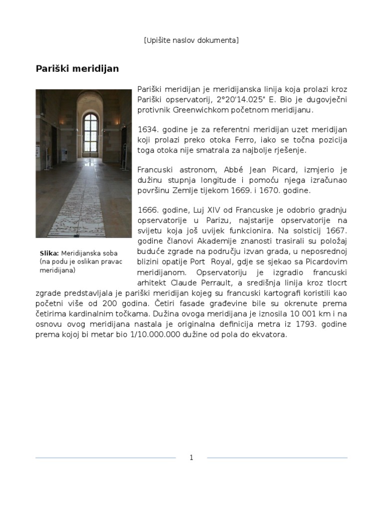 Pariški Meridijan | PDF