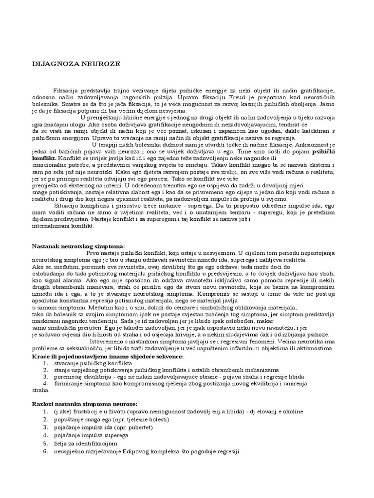 Dijagnoza Neuroza | PDF