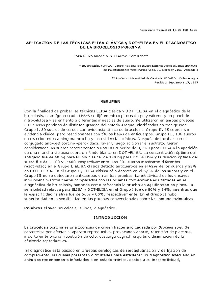 Aplicacion de La Tecnica Elisa Clasico y Dot Elisa | PDF | Elisa | Infección