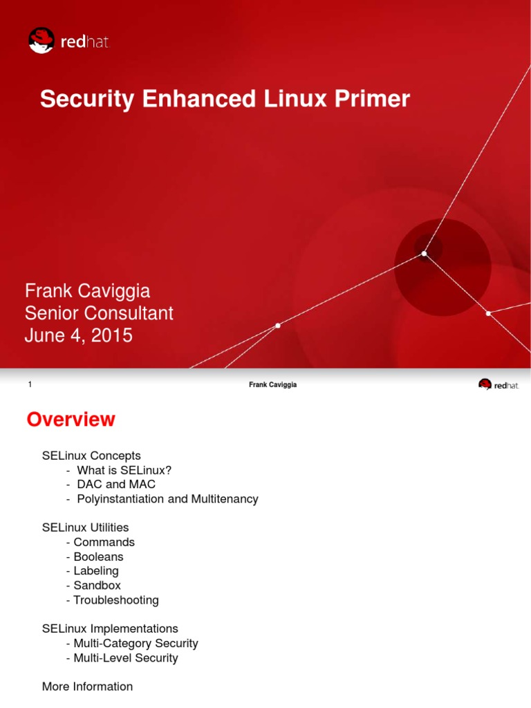 SEcurity Enhanced Linux Overview | PDF | Information Governance ...