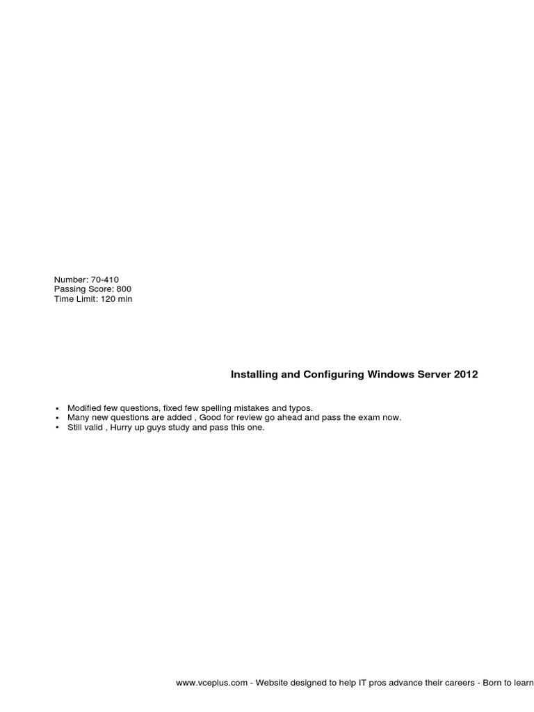 Installing and Configuring Windows Server 2012 | PDF | Group Policy | Active Directory