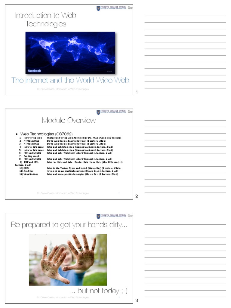 1 Web Technologies Handout | PDF | Hypertext Transfer Protocol | Web Server
