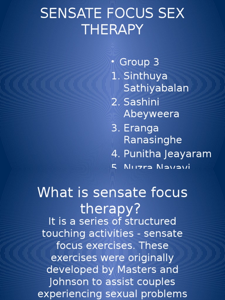 Sensate Focus Exercises | PDF