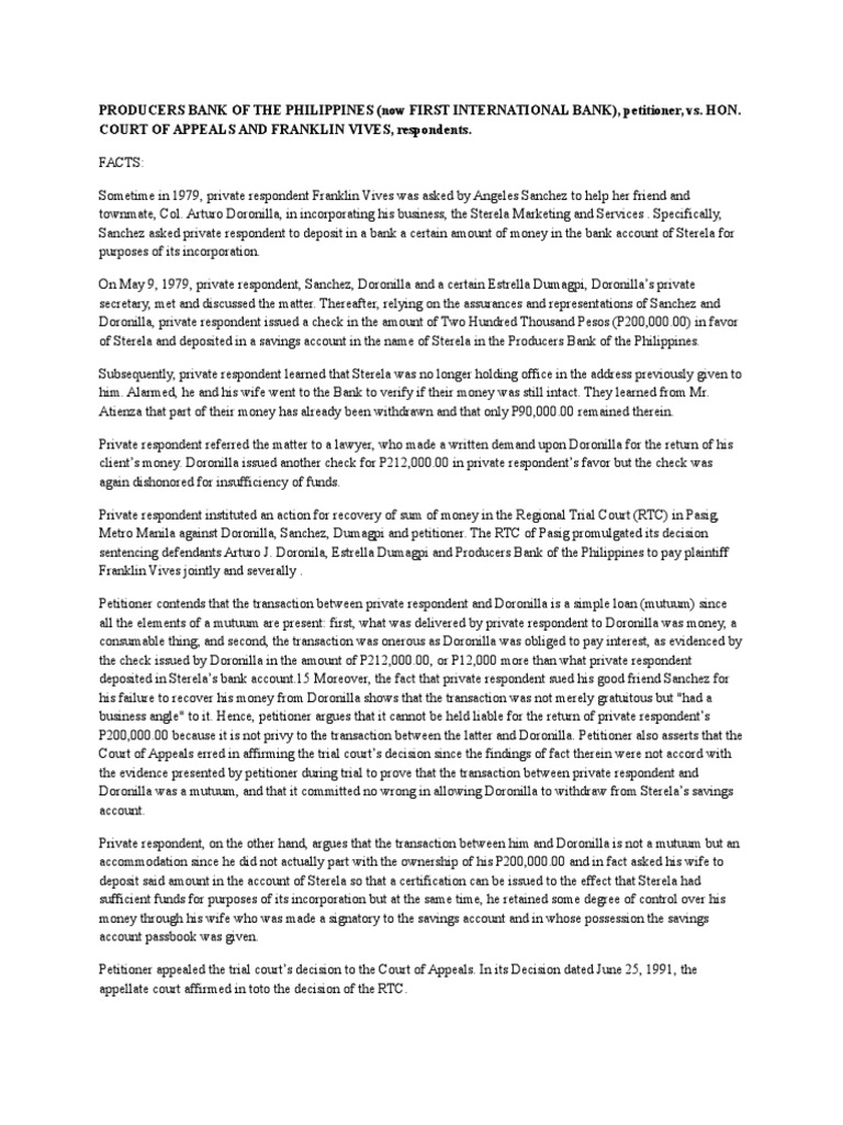 Cred Trans Digest | PDF | Lawsuit | Loans