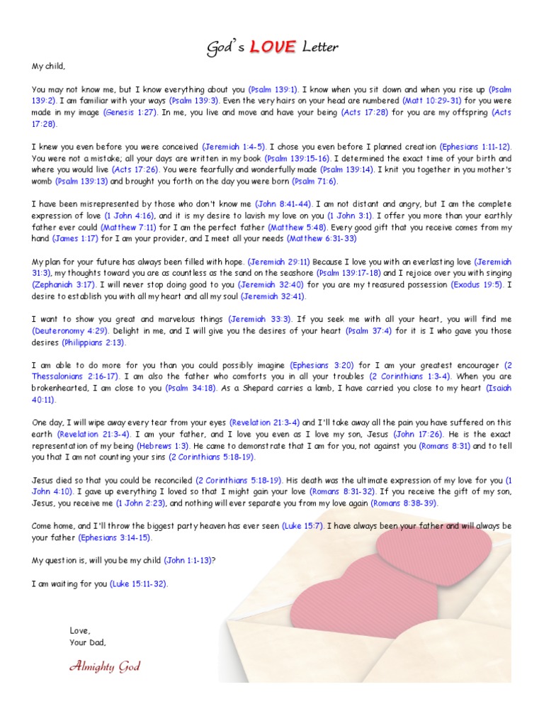 God's Love Letter | PDF | Religious Belief And Doctrine | Theology