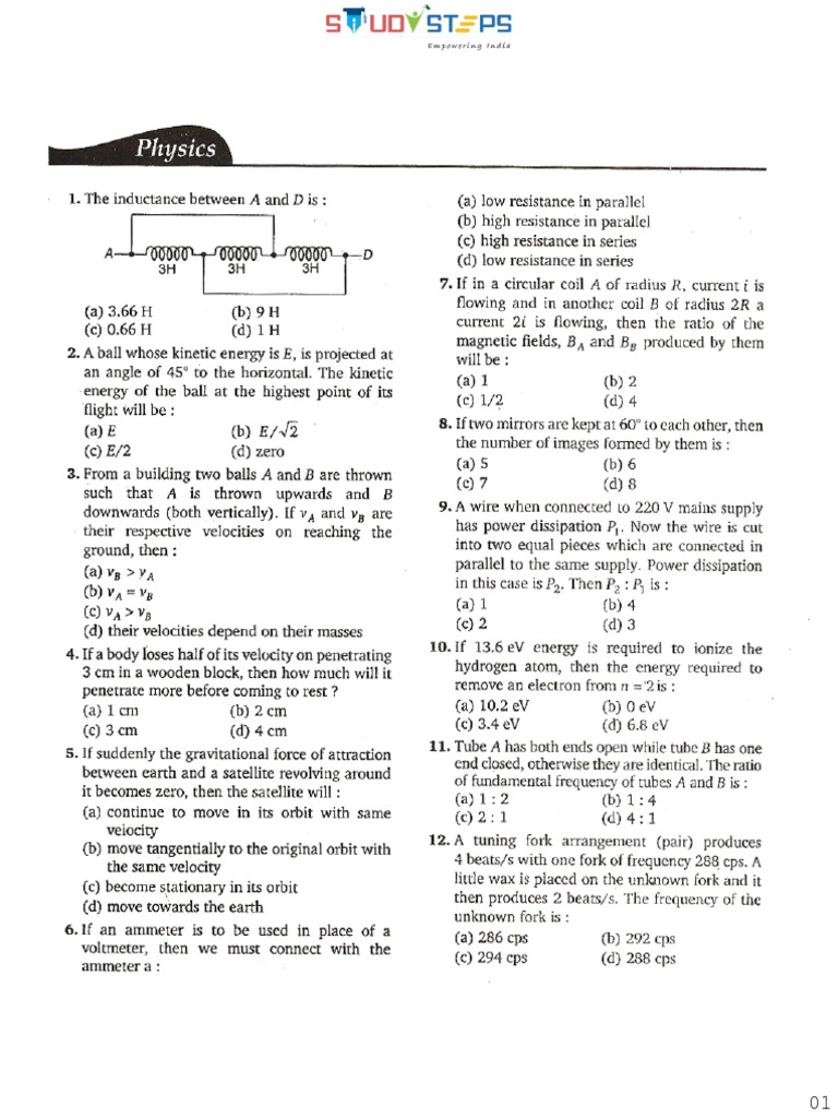 AIEEE - 2002 Paper With Solutions For Physics, Chemistry and Maths ...
