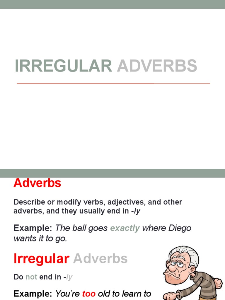 Irregular Adverbs | PDF