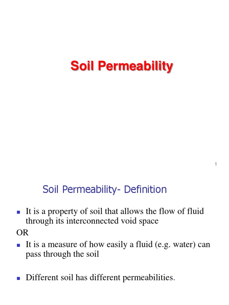 Soil Permeability