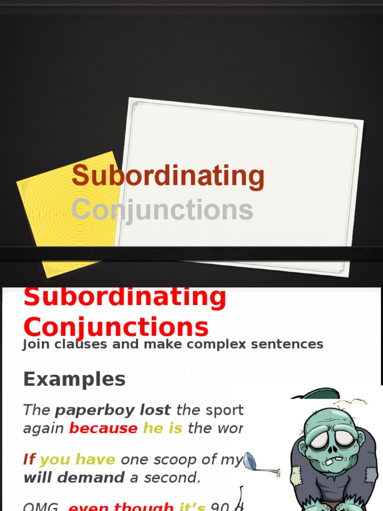 Subordinating Conjunctions | PDF | Sports & Recreation