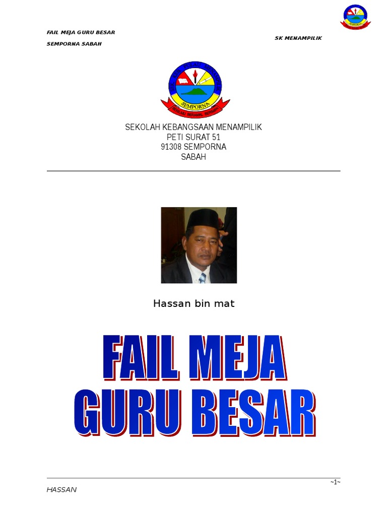Fail Meja Guru Besar - Hassan | PDF