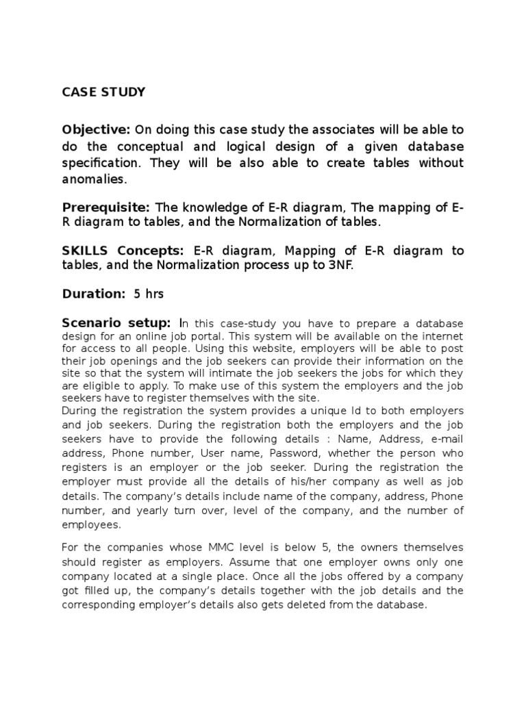 Case 11 Job Portal | PDF | Databases | Software