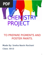 Chemistry Board Project CLASS 12 CBSE PAINTS PIGMENTS POSTER COLOURS ...