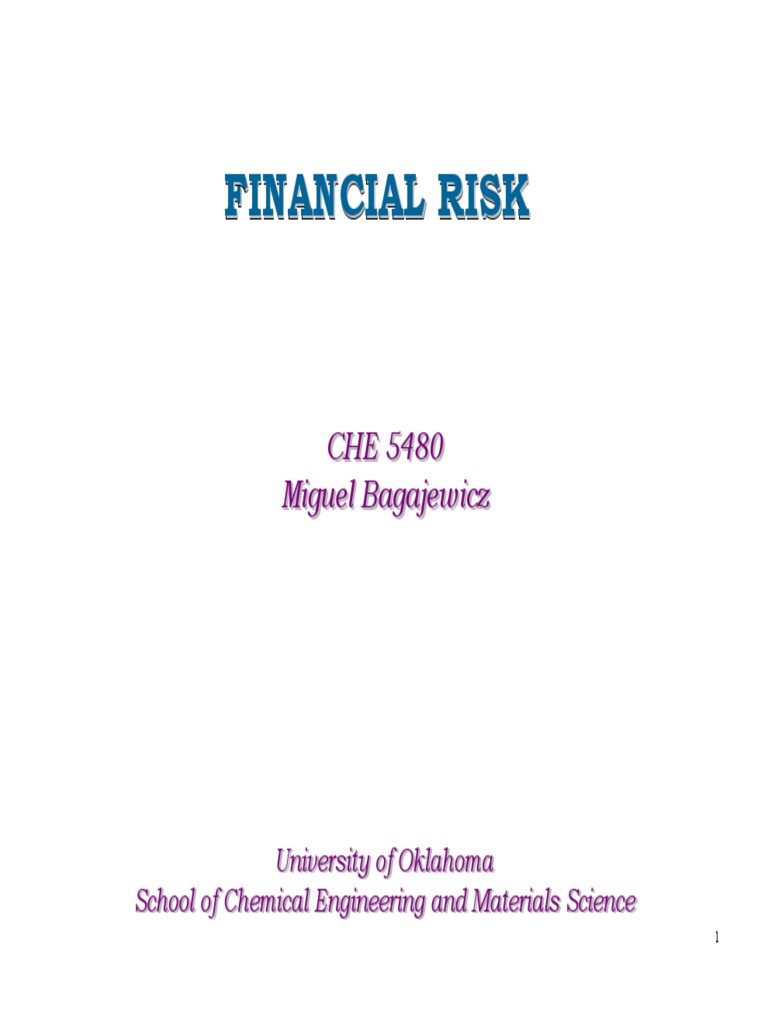 Risk | PDF | Mathematical Optimization | Value At Risk
