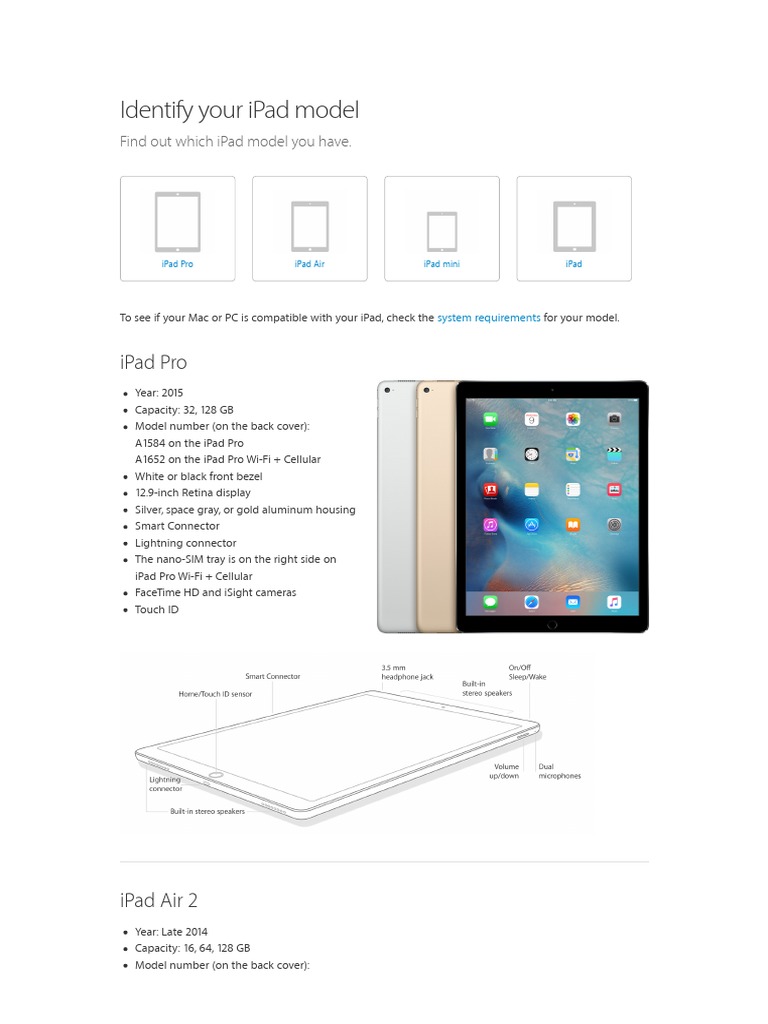 Identify Your Ipad Model - Apple Support | PDF | I Pad | Smartphone
