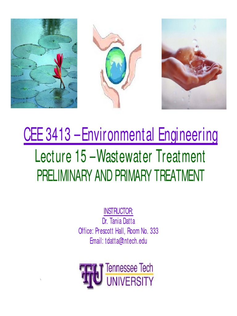 Lecture+15+-Primary+and+Preliminary+Treatment Markup | PDF | Sewage ...