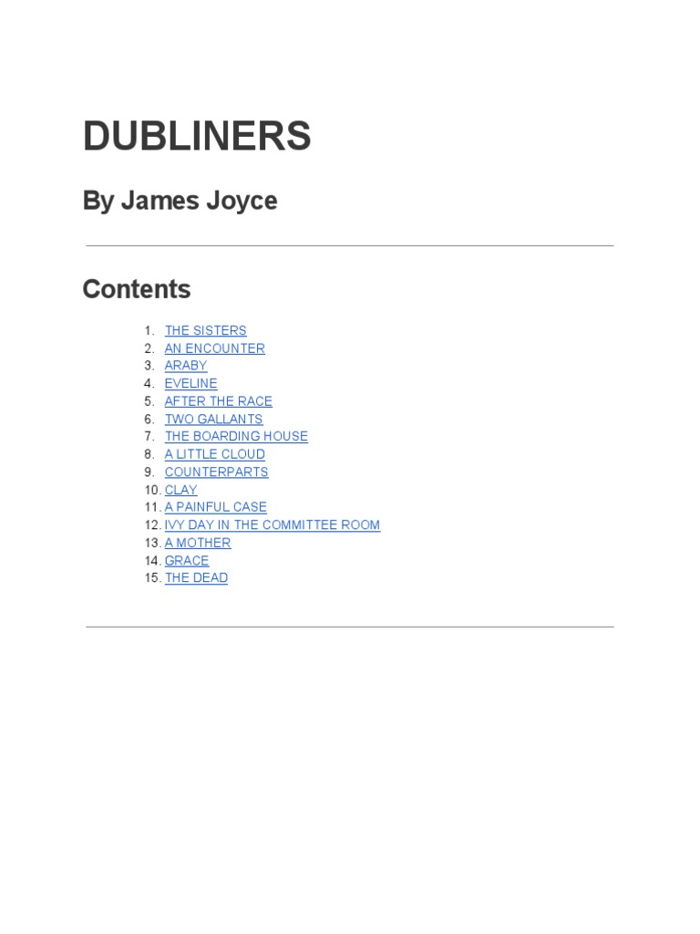 Dubliners: by James Joyce | PDF
