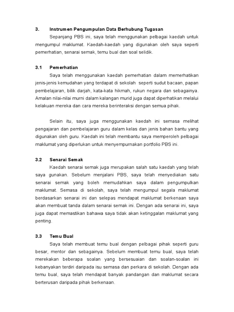Instrumen Pengumpulan Data | PDF