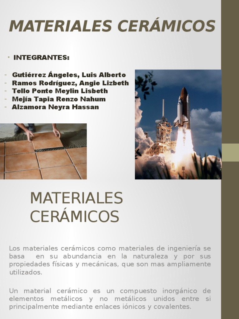 Grupo 2 - PPT Ceramicos Procesos 2 - Profesor Morales | PDF | Cerámica ...