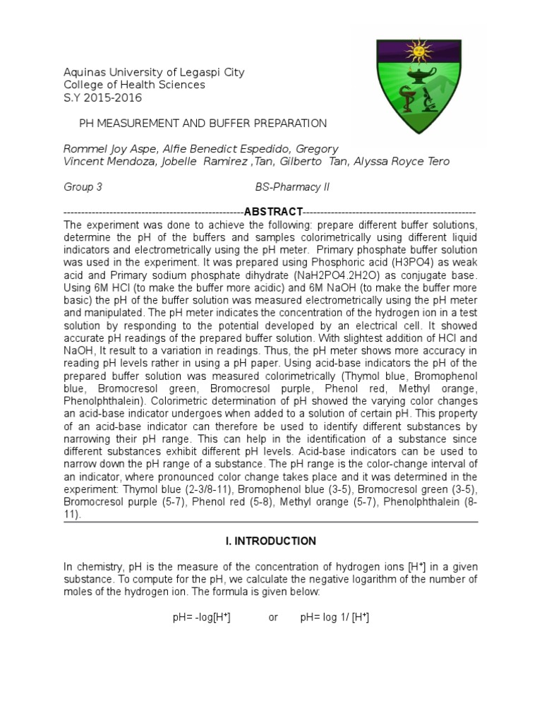 Biochem Lab | PDF | Ph | Buffer Solution