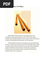 Sejarah dan Fungsi Alat Musik Seruling | PDF | Seni