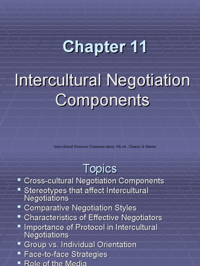 Intercultural Negotiation Components and Styles | PDF | Cross Cultural Communication | Negotiation