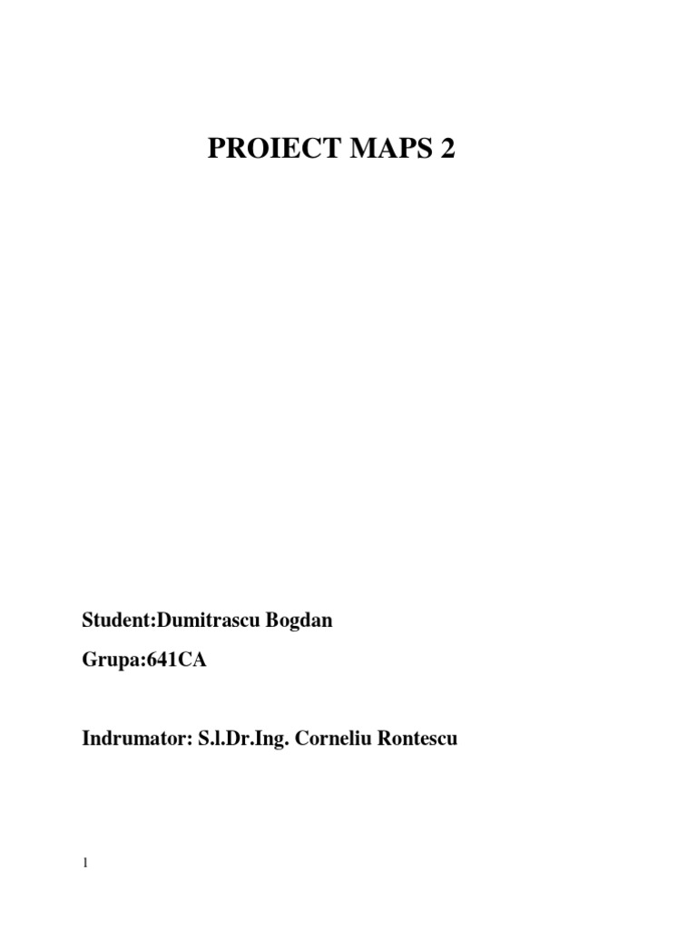 Proiect MAPS | PDF