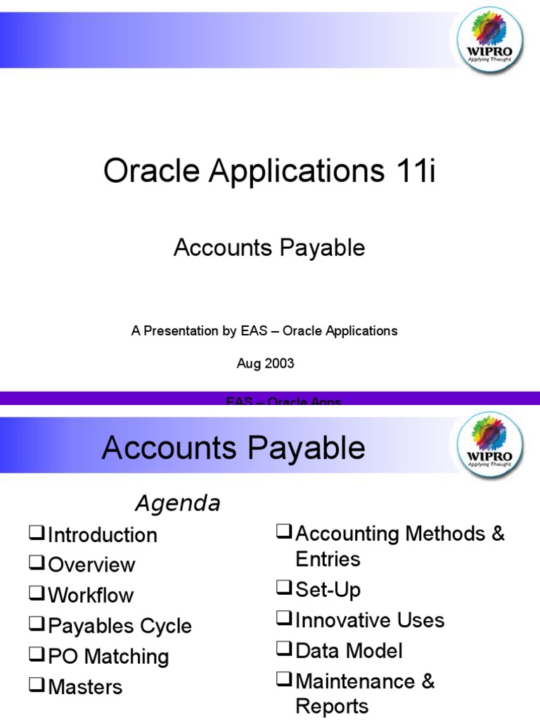 Oracle Accounts Payable Overview | PDF | Accounts Payable | Invoice