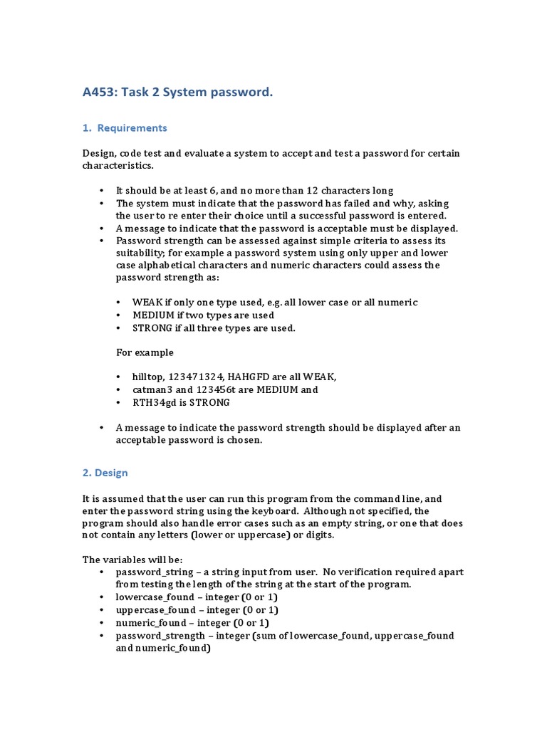 A453 Grade A Example Password Strength | PDF | Control Flow | Password